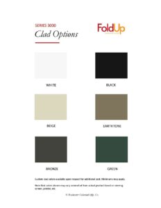 Series 3000 Clad Colors | FoldUp Windows